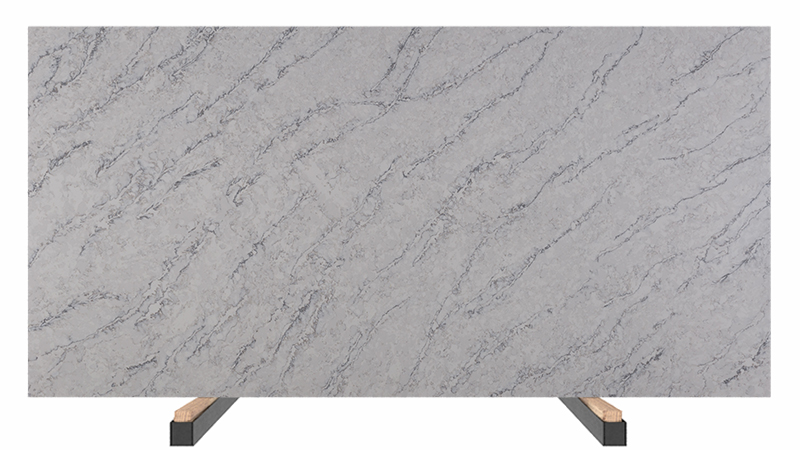 Слэб кварцевого камня Деликато Вайт